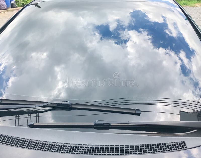 Reflect of the Sky on the Car Stock Image - Image of season, mirror ...