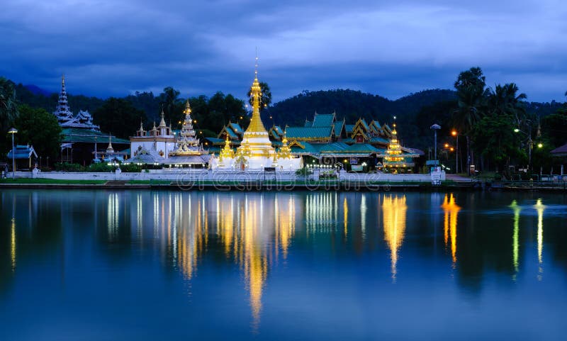 Reflect a Thai temple. stock photo. Image of buddhist - 20666186