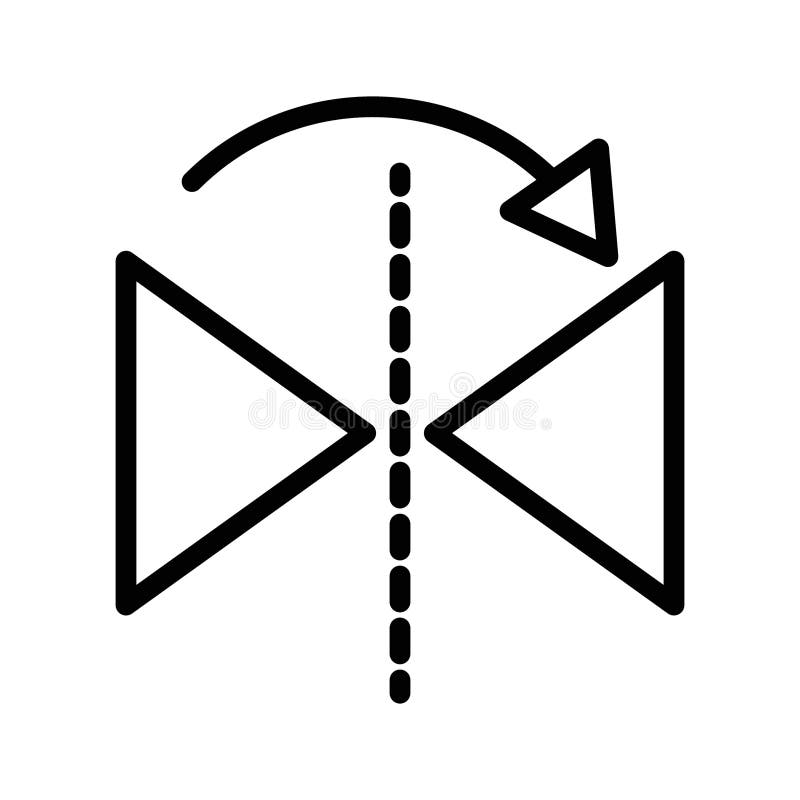 Reflect Tool Icon Linear Logo Mark in Black and White Stock Vector ...