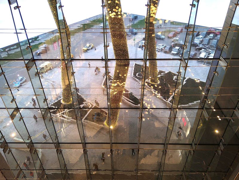 Mirror -LED reflection stock image. Image of third, mirror - 246932267