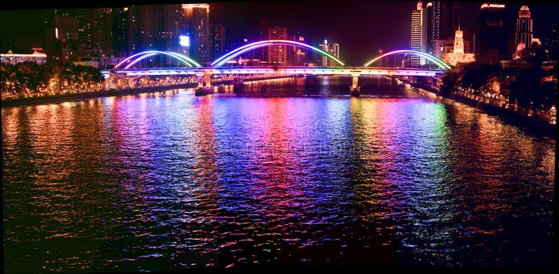 Reflected bridge at dusk stock image. Image of recreation - 33238747