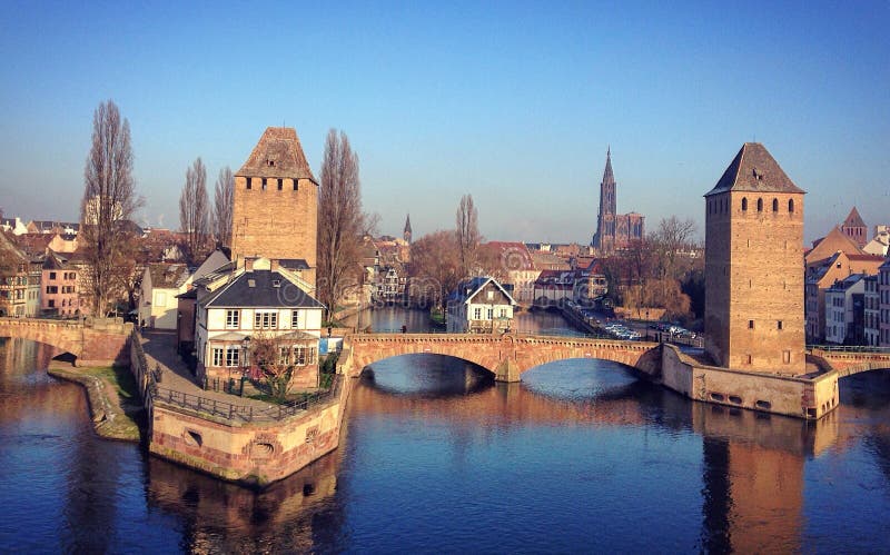 Reflected bridge at dusk stock image. Image of recreation - 33238747