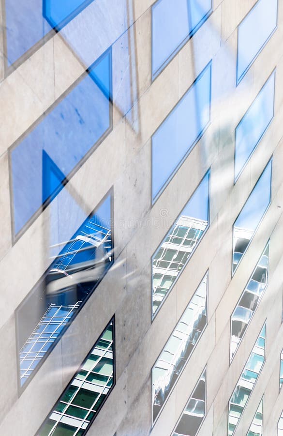 Reflected Buildings Double Exposure Stock Image - Image of hitech ...