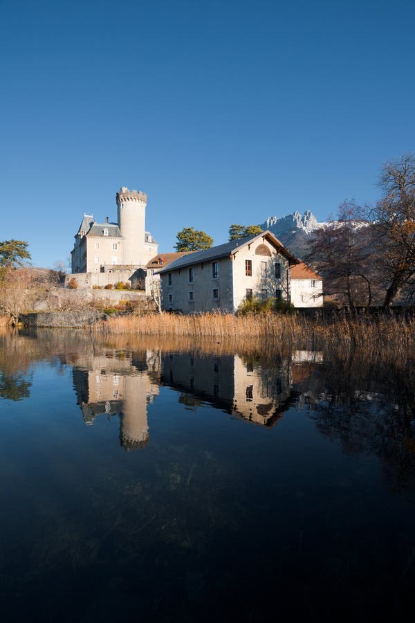 Reflected Castle France Vertical Stock Photo - Image of castle, foreign ...