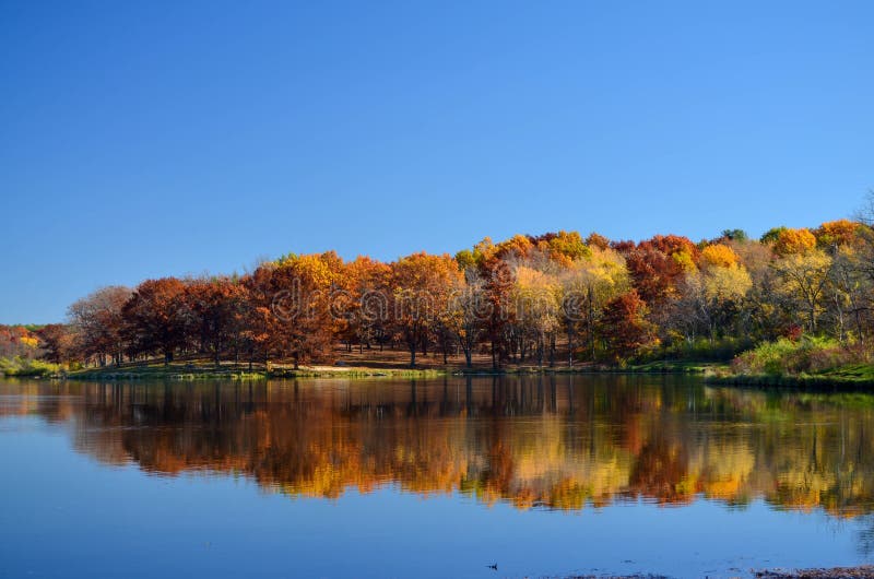 Reflected Colors stock image. Image of autumn, lake - 100351759