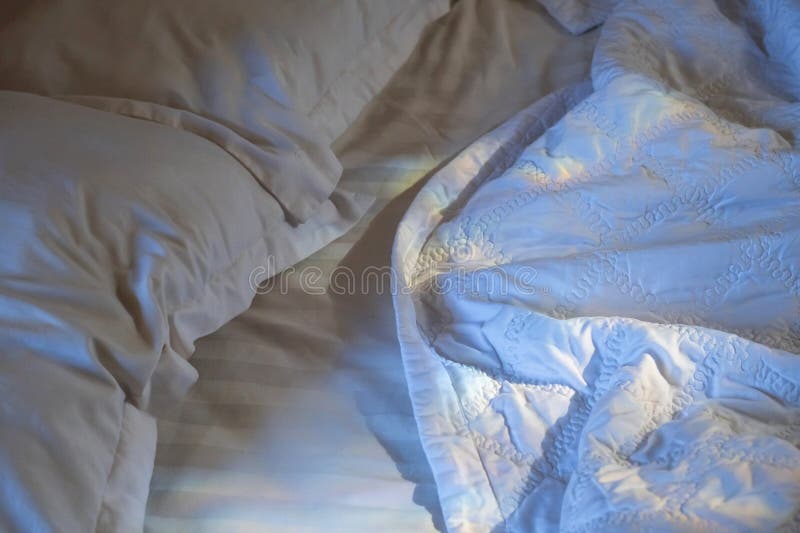 Reflected Colourful Light on the Empty Bed Stock Photo - Image of ...