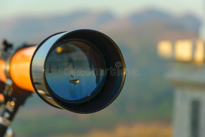 Reflected Image of the Star Lens Stock Image - Image of design, black ...