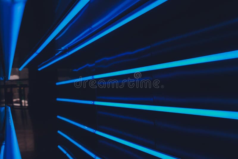 Reflected Rainbow Colors Transparent Panels with LED Lights that ...