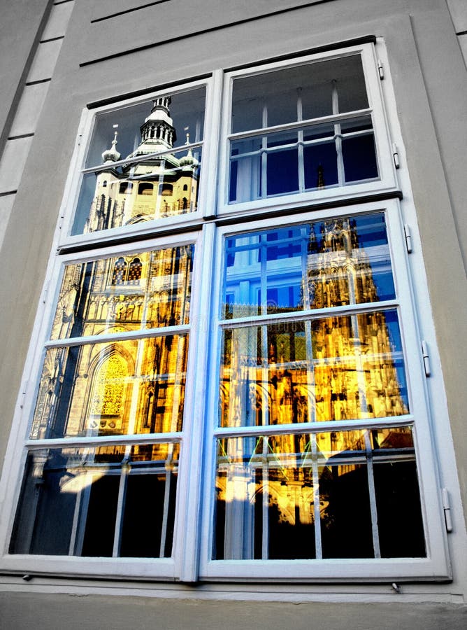 Reflected in the window stock image. Image of window - 40701509