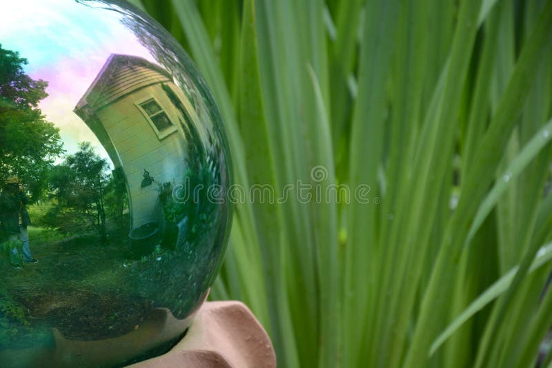 Reflecting ball stock image. Image of mirrored, reflecting - 56129237