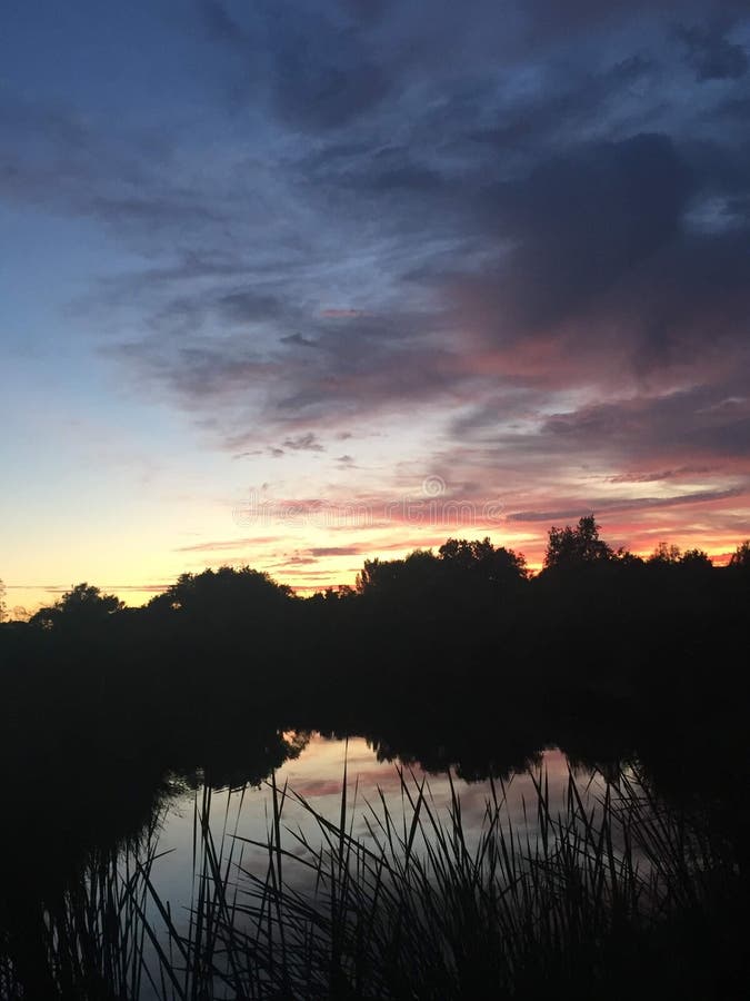 Reflecting Lake stock photo. Image of lake, reflection - 189839634