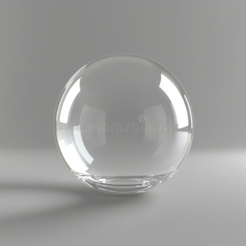Reflecting Light on a Smooth Surface, the Clear Glass Sphere Creates an ...