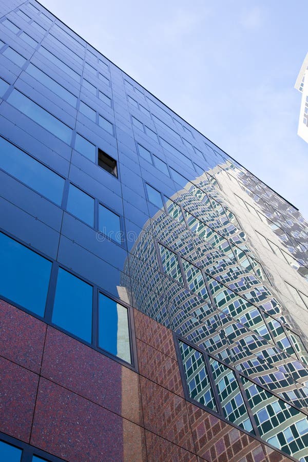 Reflecting office windows stock photo. Image of lines - 18615902