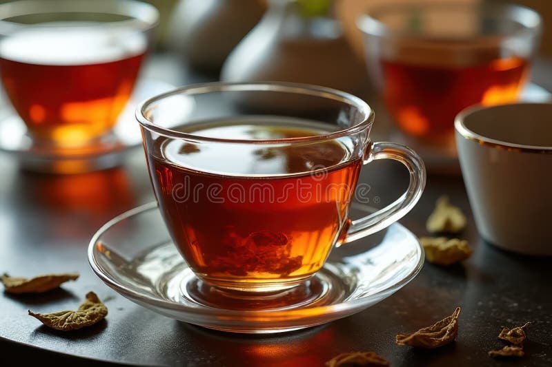 Reflecting over Tea Breaks stock illustration. Illustration of closeup ...