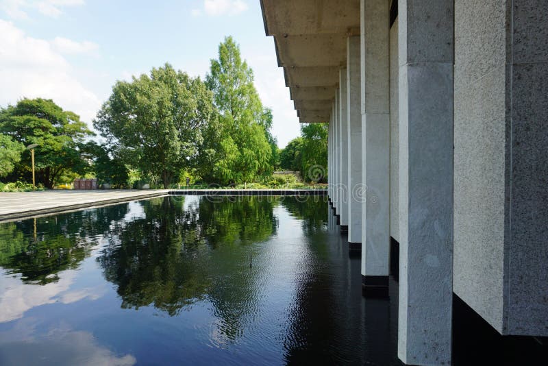 Reflecting Pool Outside Building Stock Image - Image of travel ...