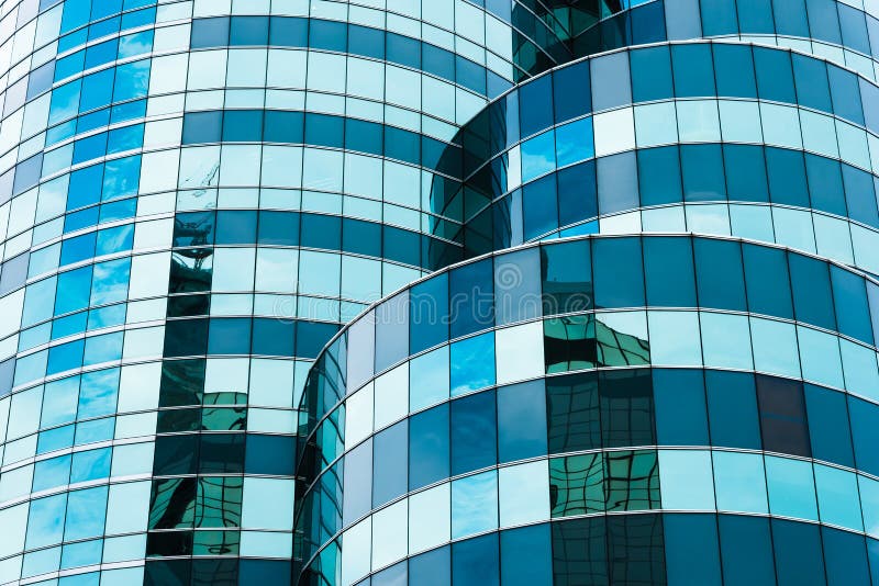 Reflecting Sky in Glass of Office Building ; Abstract Background Stock ...