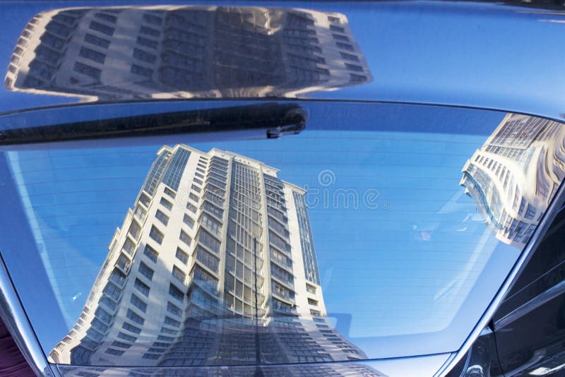 Reflecting skyscraper stock image. Image of city, window - 262982267