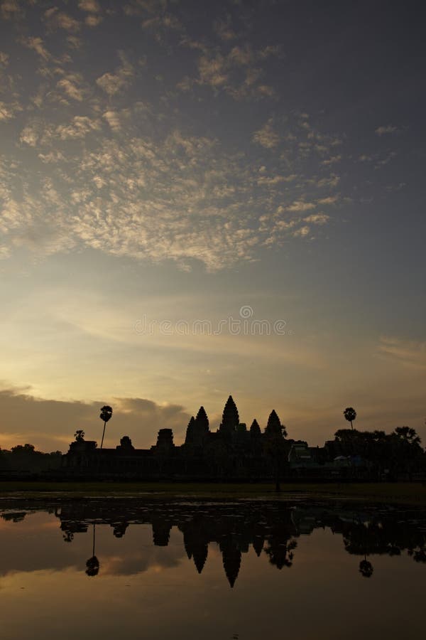 Reflection of Angkor Wat Temple during Sunrise Stock Photo - Image of ...