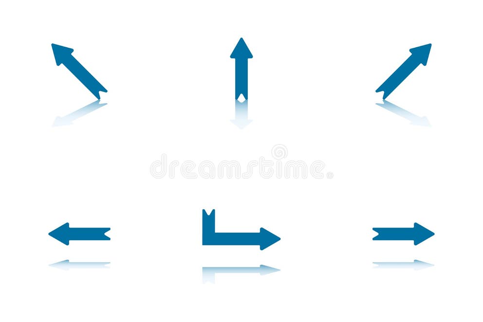 Reflection Arrows Collection 1 Stock Vector - Illustration of indicate ...