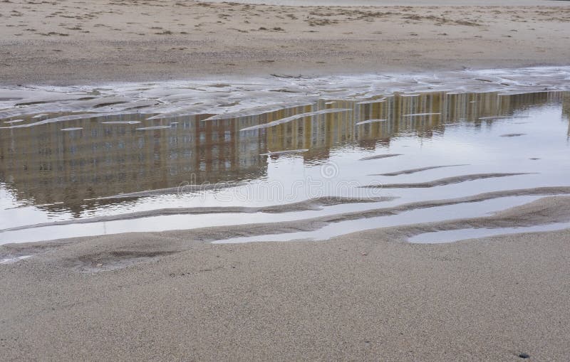 Reflection on the beach stock image. Image of tourism - 81862485