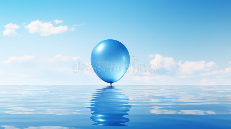 Reflection Blue Balloon Background Stock Illustration - Illustration of ...