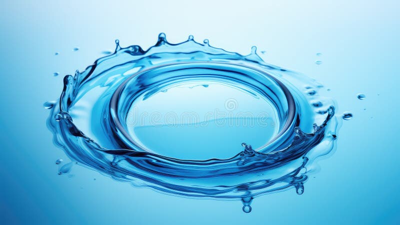 Reflection Blue Paint Circle Stock Illustration - Illustration of ...