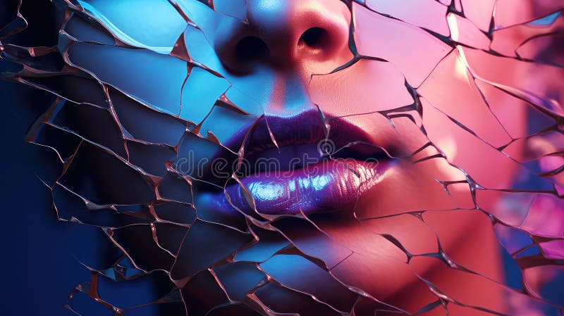 Reflection Blue and Pink Gradient Background Stock Illustration ...