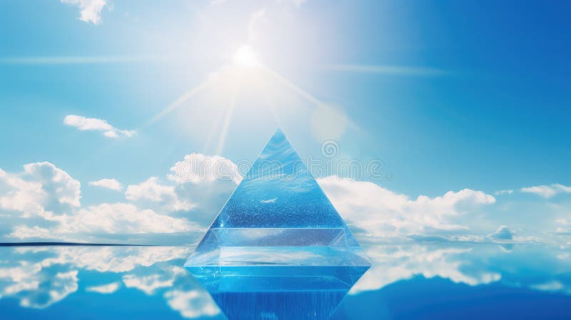 Reflection Blue Prism Background Stock Illustration - Illustration of abstract, elements: 369580598