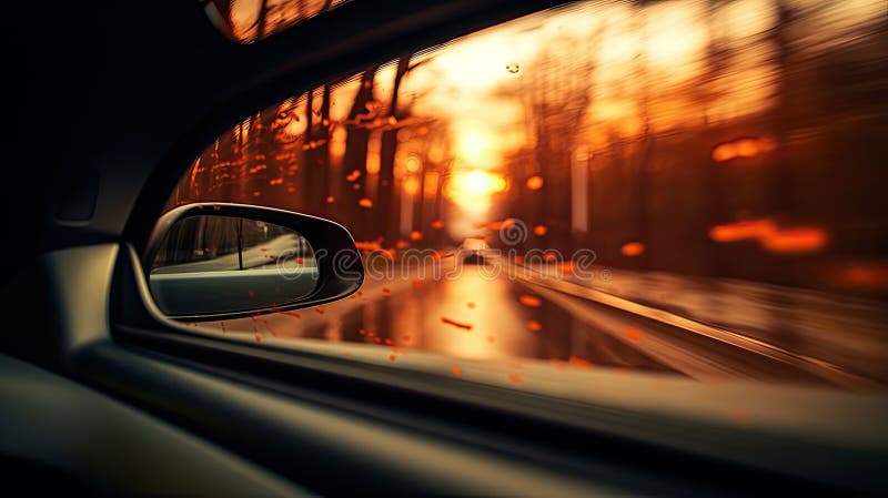 Reflection Blurred Car Interior Icons Stock Illustration - Illustration ...