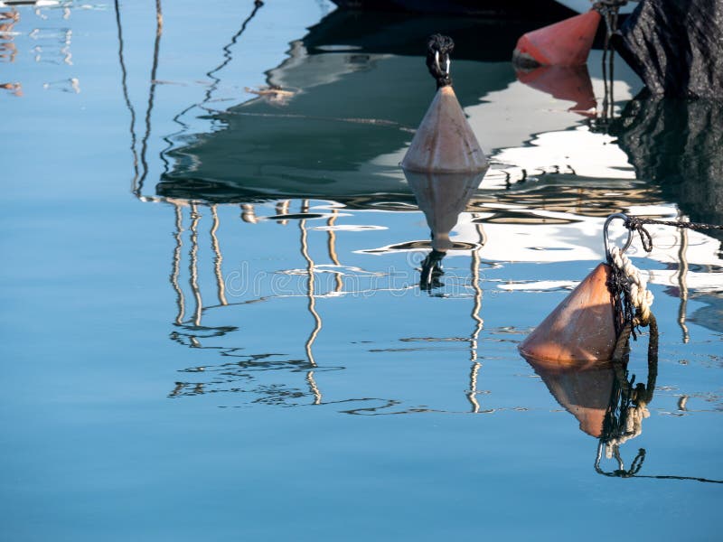 Colorful Reflection of a Boat at Jaffa Port Stock Image - Image of ...