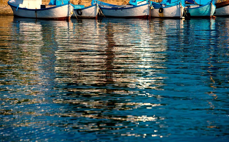 Reflection of boats stock image. Image of leisure, port - 118661355