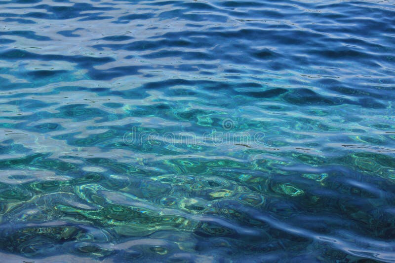 Reflections on a Transparent Water Stock Photo - Image of ripple ...