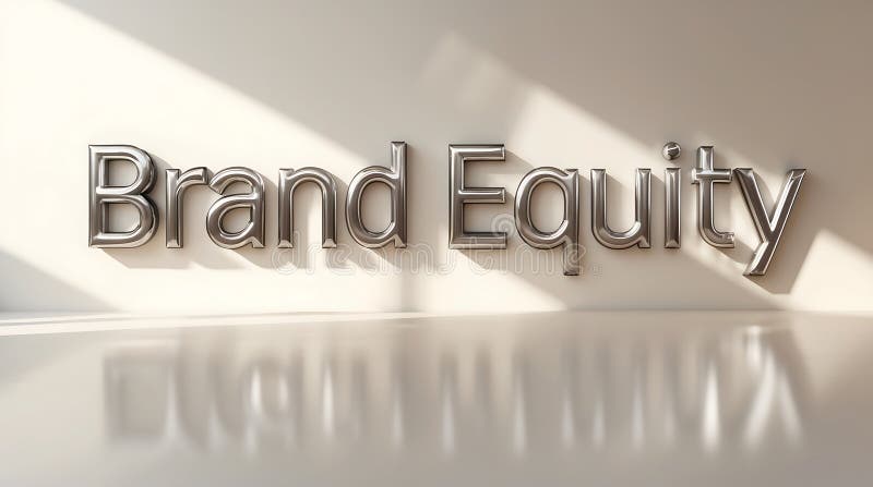Reflection of Brand Equity in Polished Letters with Subtle Shadows ...