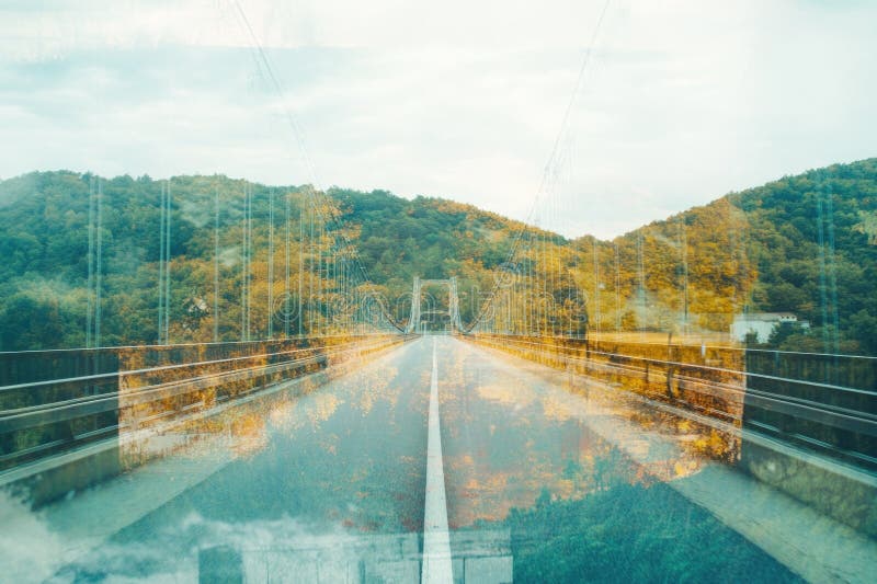 Reflection of a Bridge in a Car Window Stock Image - Image of window ...