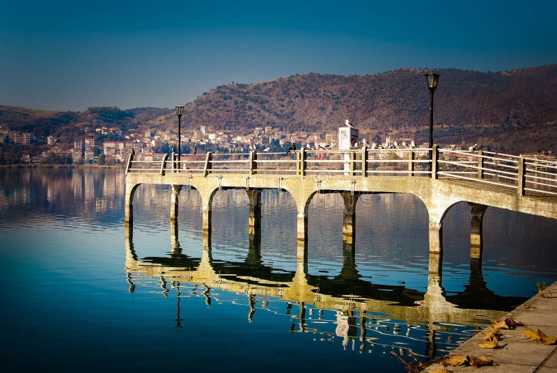 Reflection of a Bridge in a Lake Stock Image - Image of lake, landscape ...