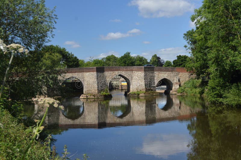 River Medway Nr Yalding Kent Stock Image - Image of houses, river ...