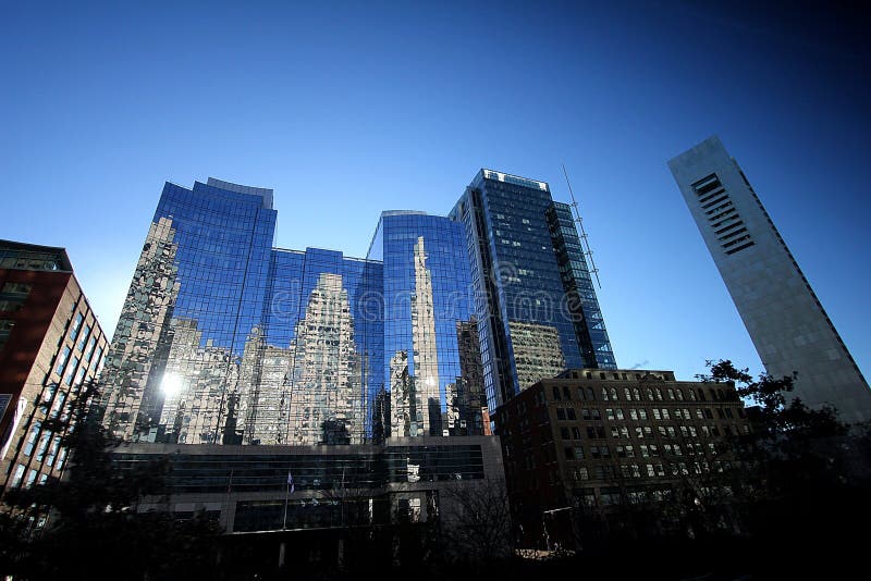 Reflection on building stock photo. Image of modern, city - 28338078