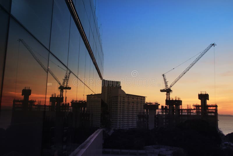 Reflection on the building stock photo. Image of shot - 97425824