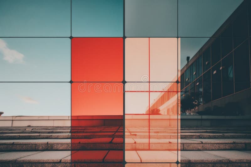 Reflection building scene stock illustration. Illustration of scene ...