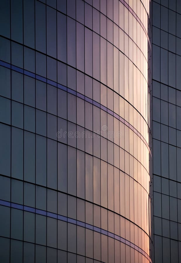 Reflection of Building on the Glass Windows Background. Stock Photo ...