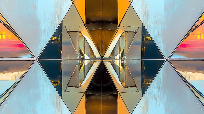 A Reflection of a Building in a Mirror Stock Image - Image of light ...