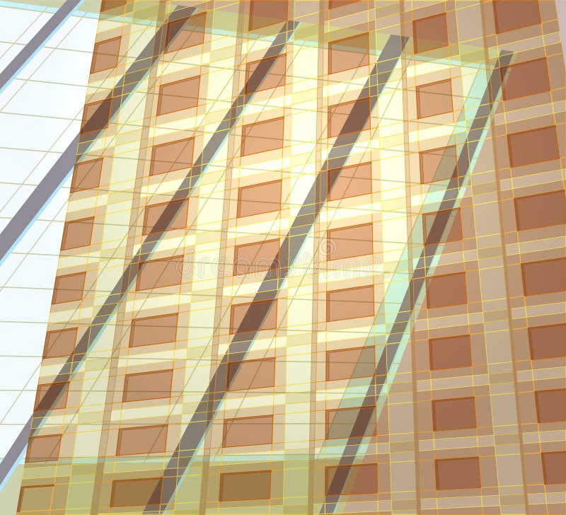 Reflection building scene stock illustration. Illustration of scene ...