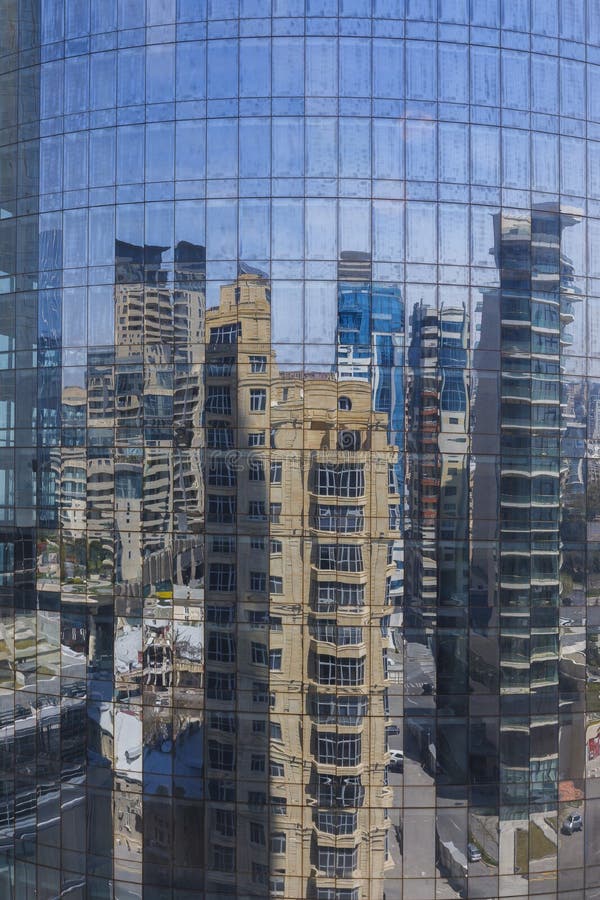 Reflection of Buildings in the Glass of a High-rise Building Stock ...