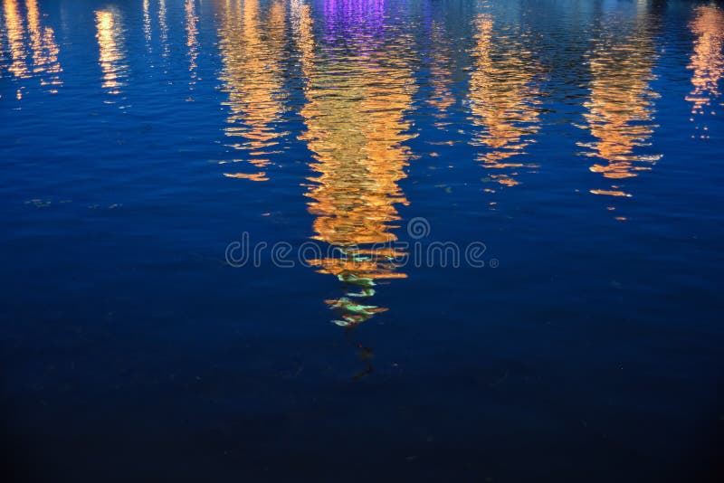Reflection of Buildings in Water Evening Stock Photo - Image of lake ...