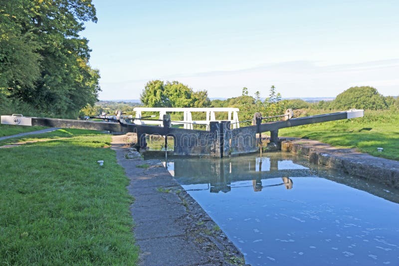 Caen Hill Canal Lock, Devizes, England Stock Photo - Image of travel ...