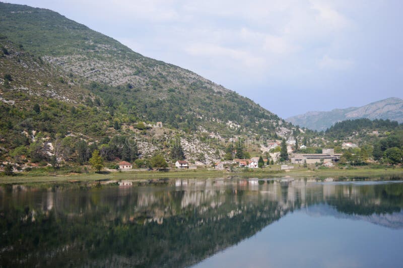 Reflection of a Calm and Clean River Stock Image - Image of hill ...