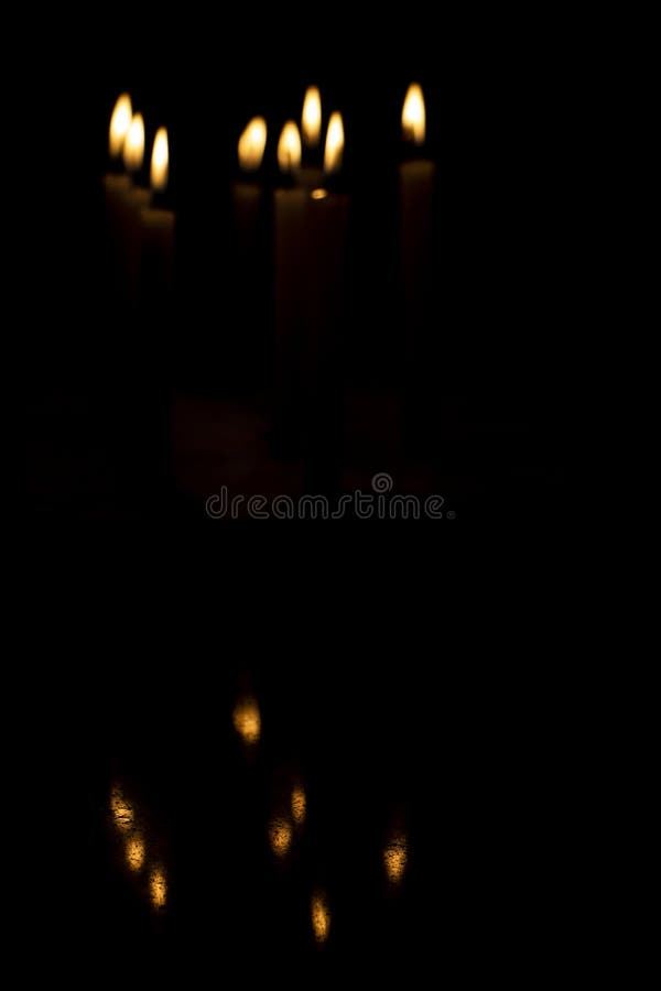 Reflection of a Candle in a Mirror Stock Photo - Image of design ...