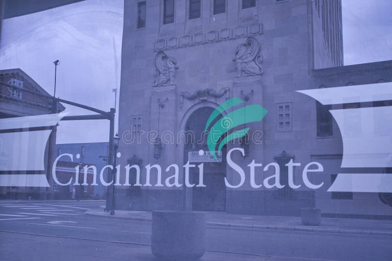 A Reflection of the Cincinnati State School Logo in Middletown Oh ...