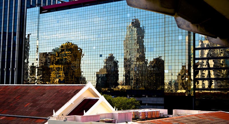 Reflection of city stock image. Image of gold, detail - 86707257