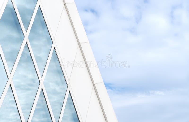 Reflection of Cloud and Sky on Glass Window of Modern Architecture ...